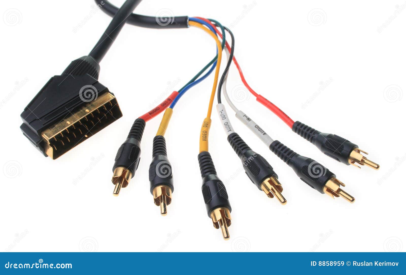 Component cable stock image. Image of audio, colorful - 8858959