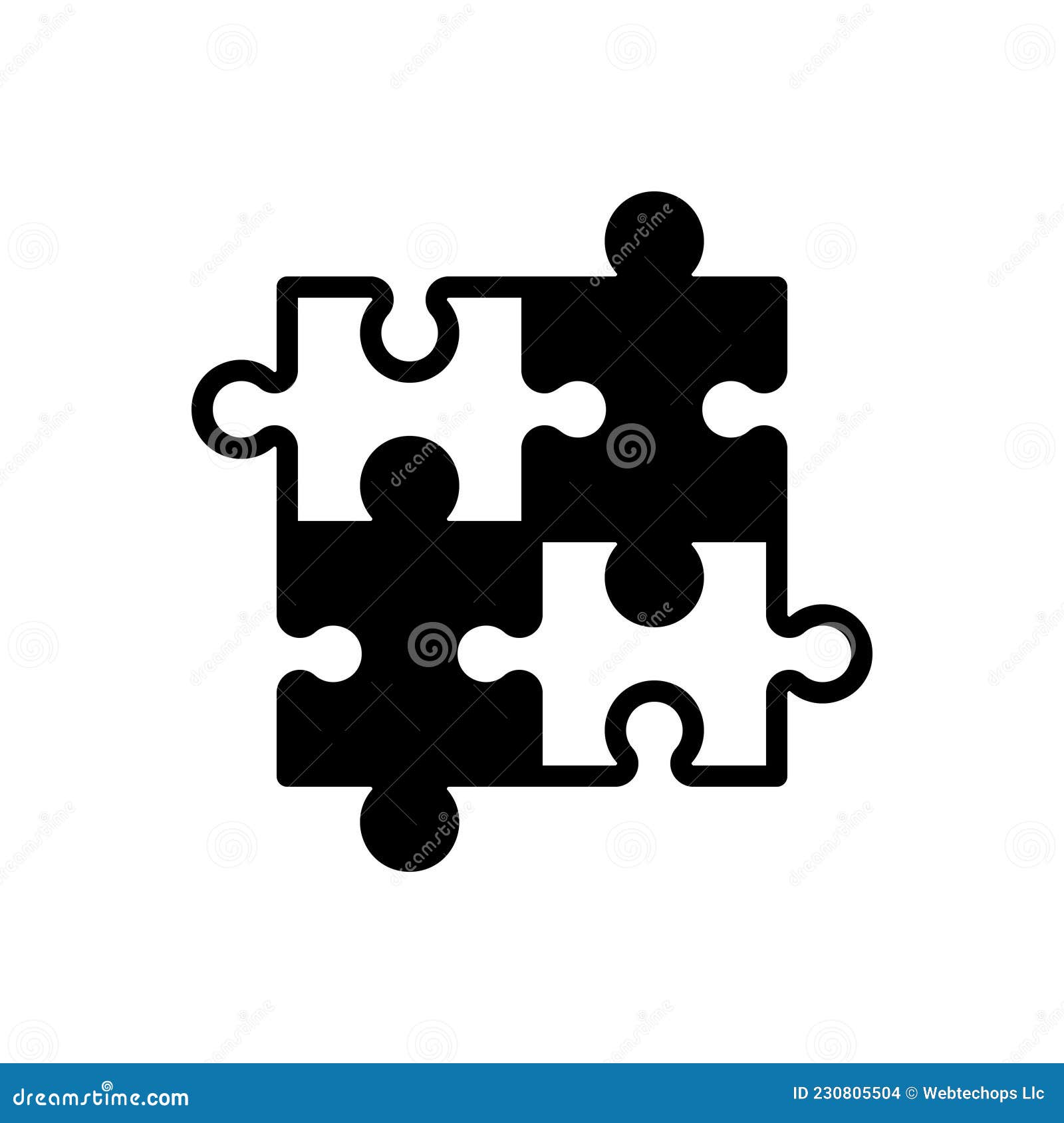 Black Solid Icon for Component, Integrant and Piece Stock Vector ...