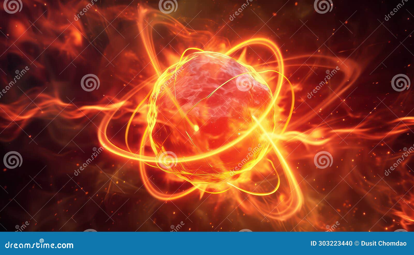 Component of Nuclear Fission Background. Generative AI Stock ...