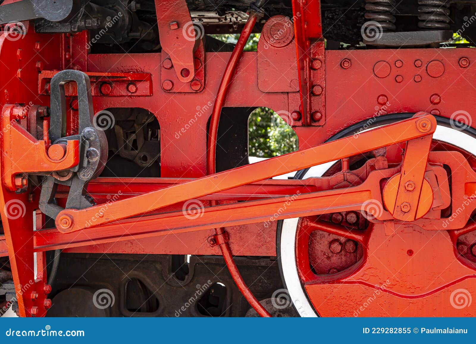 Component Parts of a Steam Locomotive. Stock Image - Image of iron ...