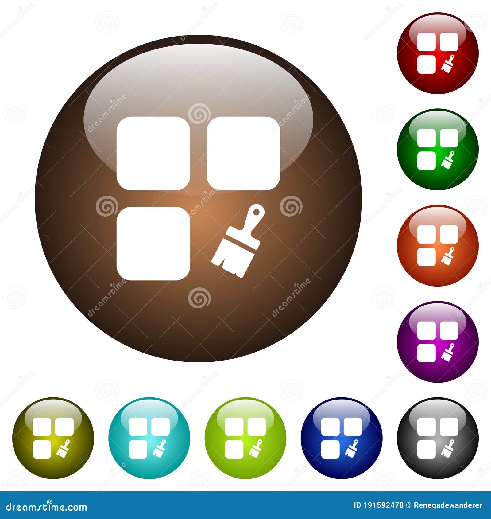 Component Paste Color Glass Buttons Stock Vector - Illustration of ...