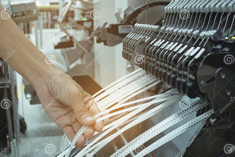 Component Reel on SMT Pick and Place Machine Stock Photo - Image of ...