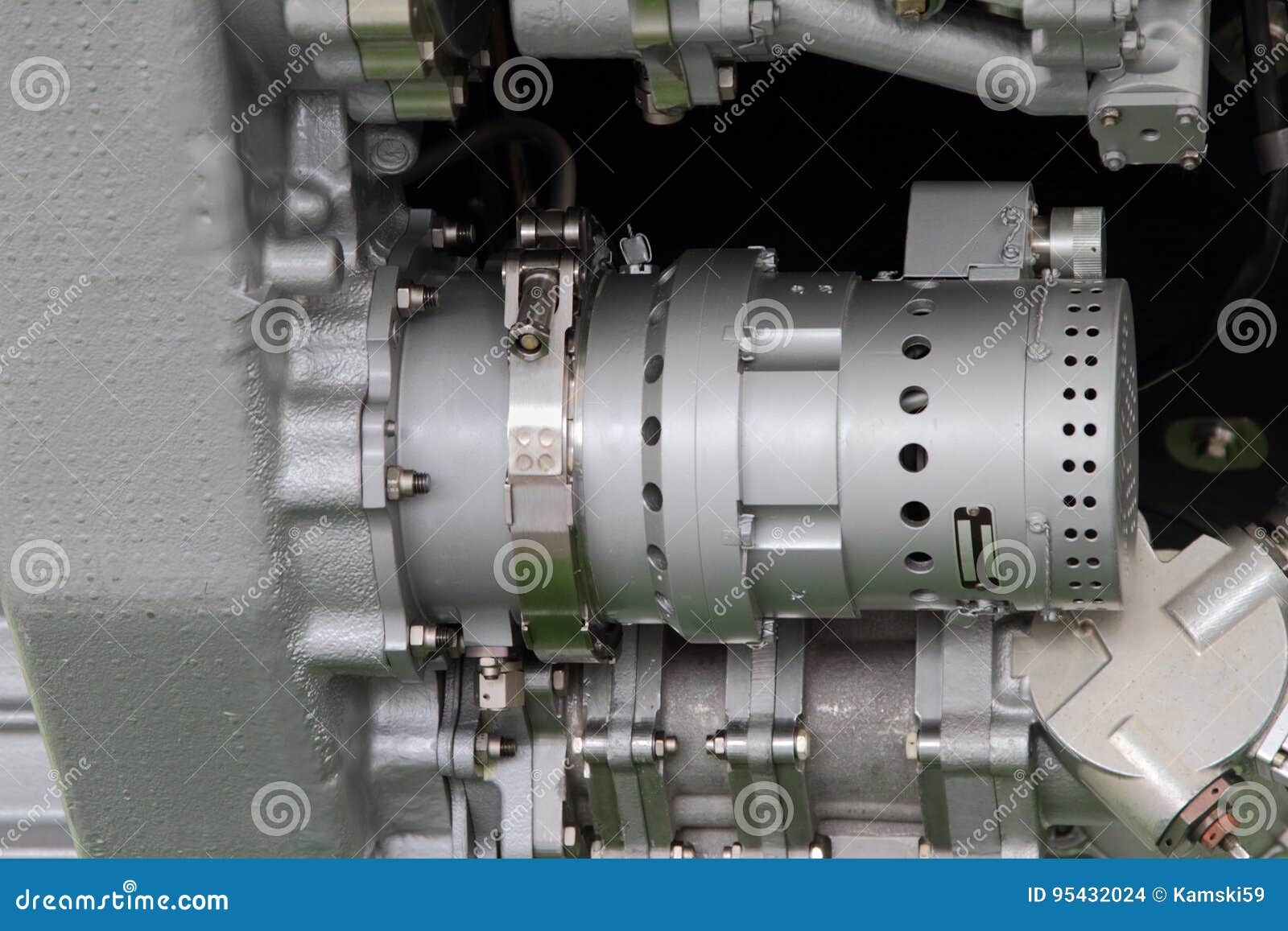 Component of a Turbofan Engine. Stock Photo - Image of metallic ...