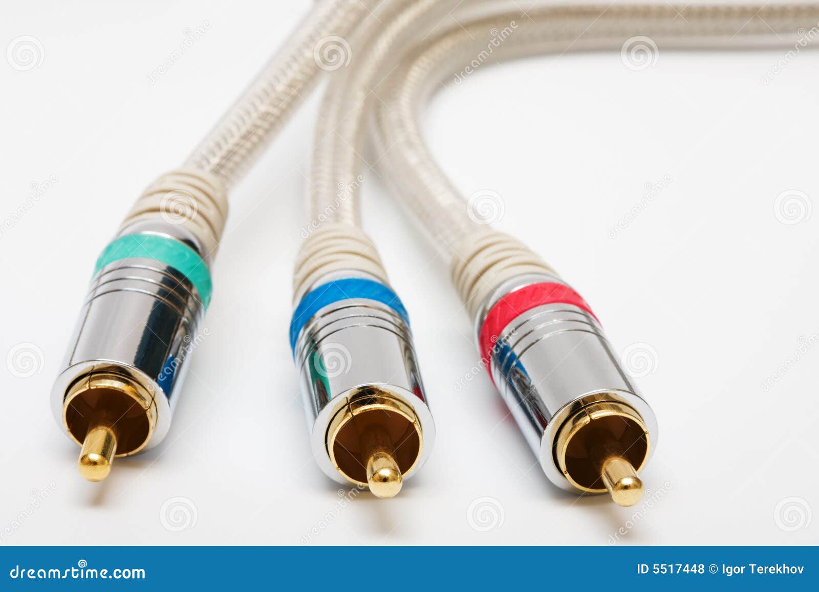 Component video cable stock photo. Image of interconnect - 5517448