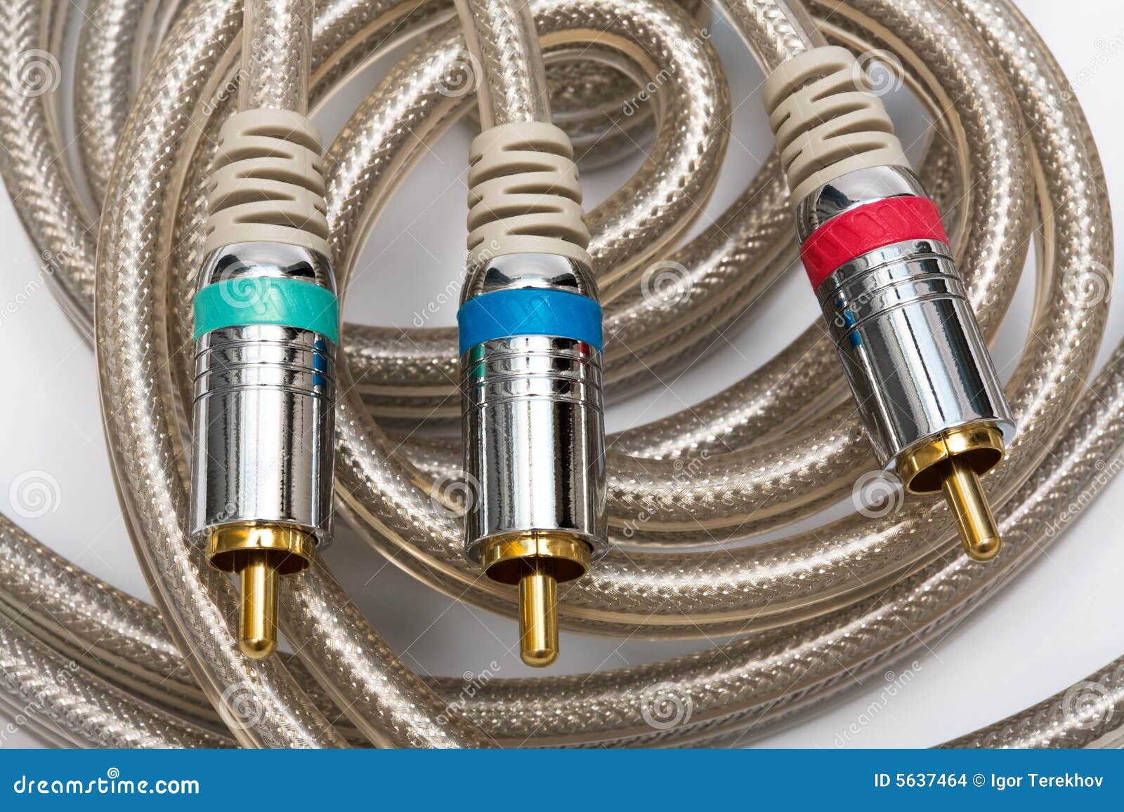 Component video cable stock photo. Image of macro, electronic - 5637464