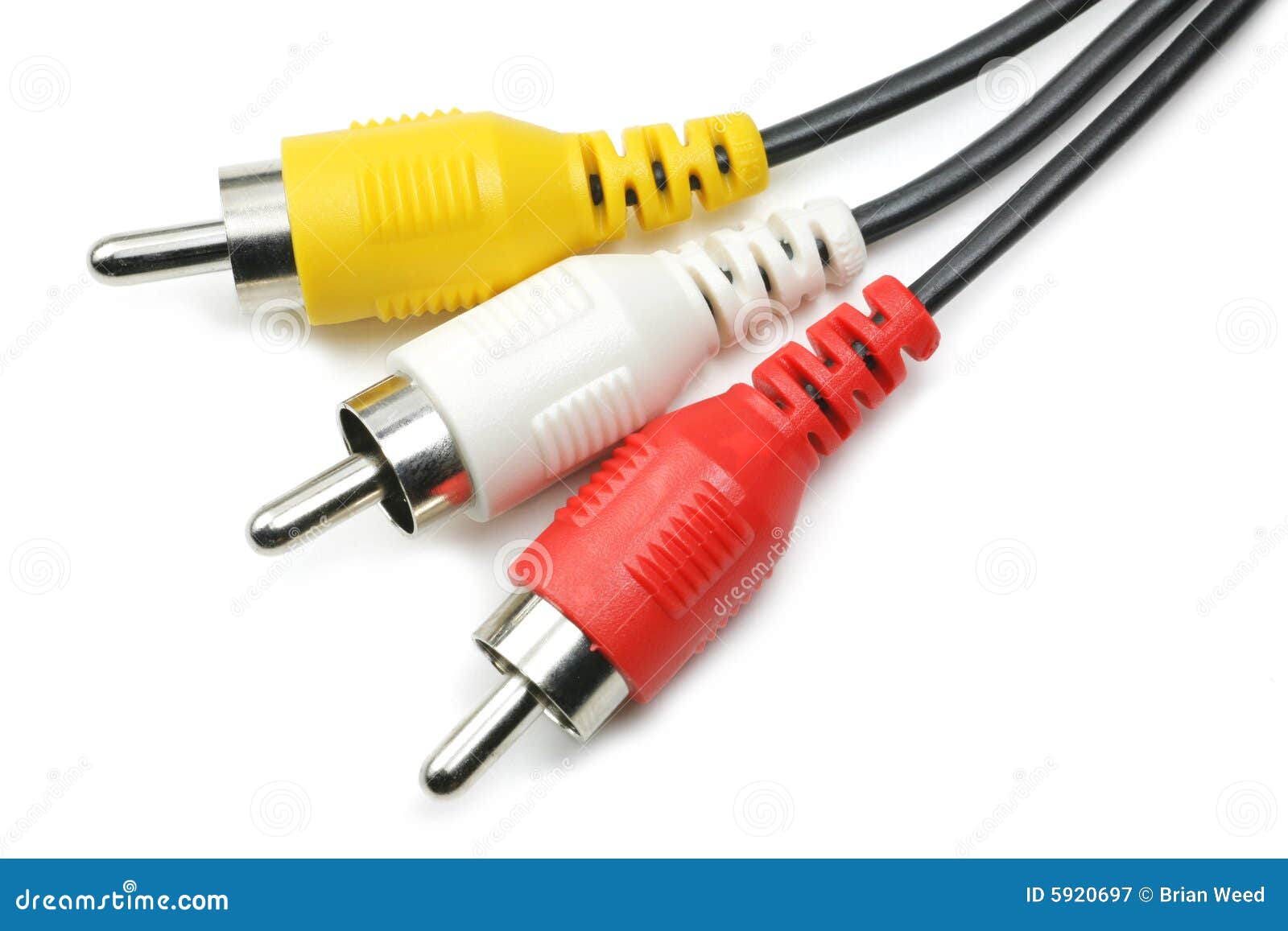 Component Video Cables stock image. Image of black, studio - 5920697