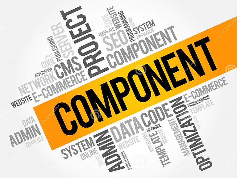 Component Word Cloud Collage Stock Illustration - Illustration of ...