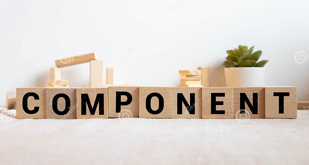 COMPONENT Word Made with Building Blocks. Concept Stock Photo - Image ...