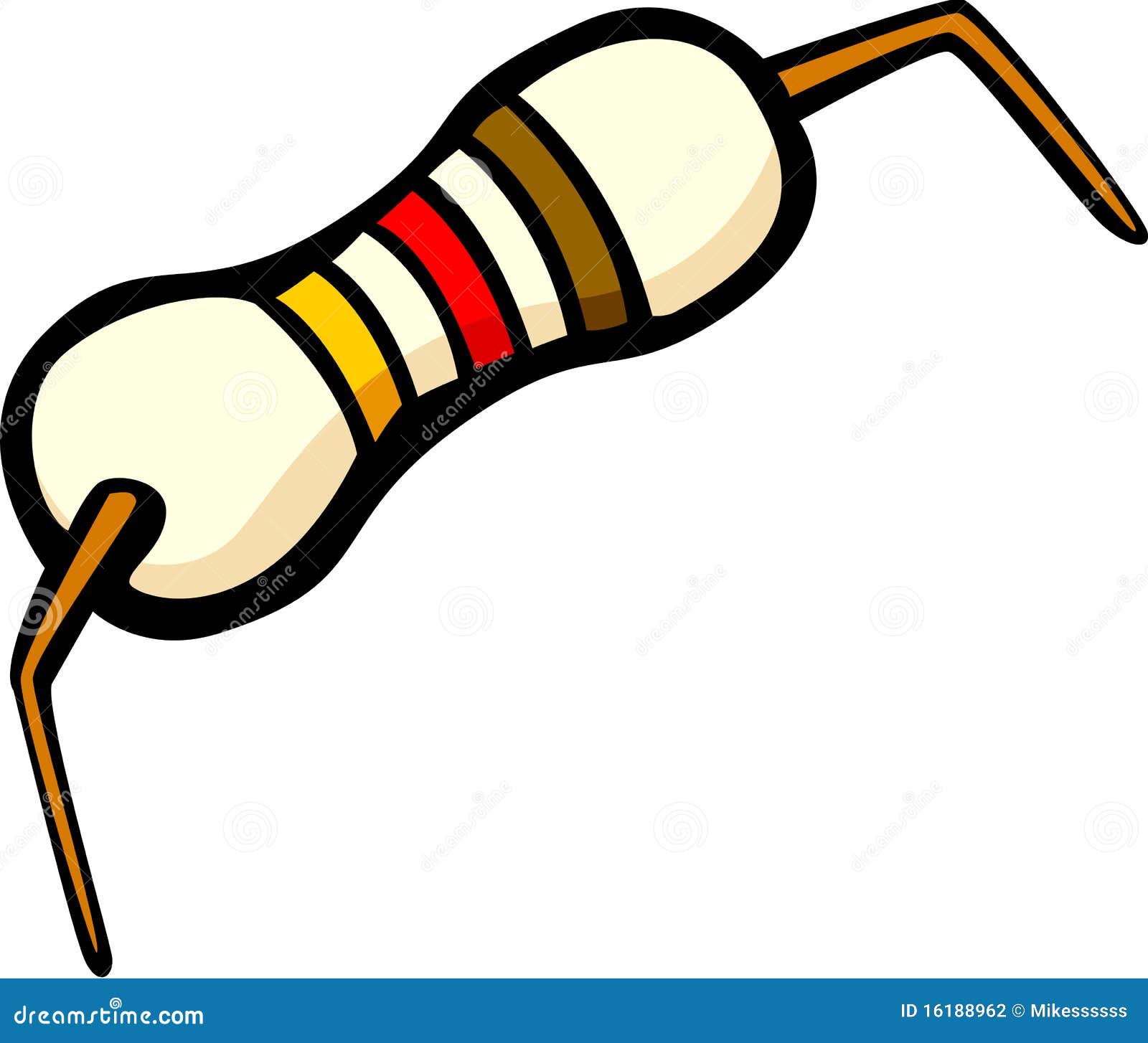 Componente De La Electrónica Del Resistor Ilustración del Vector ...