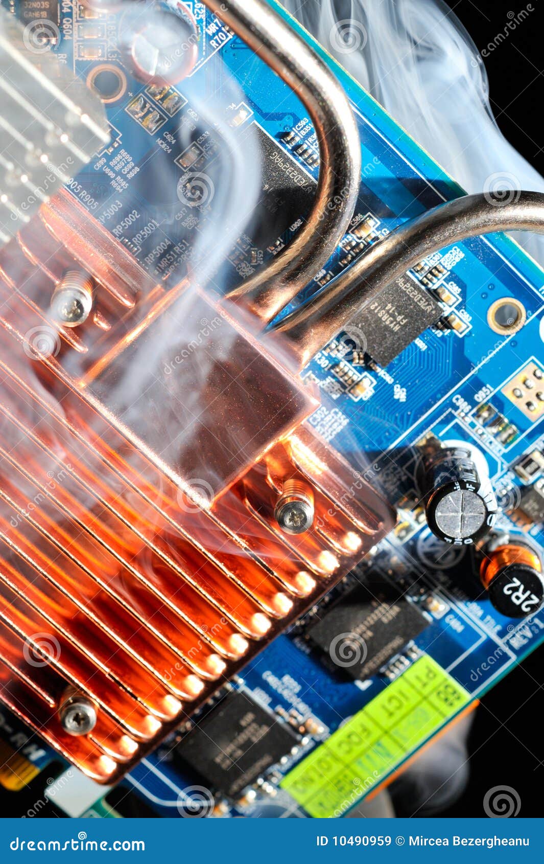 Componente Electrónico Dañado De La PC Imagen de archivo - Imagen de ...