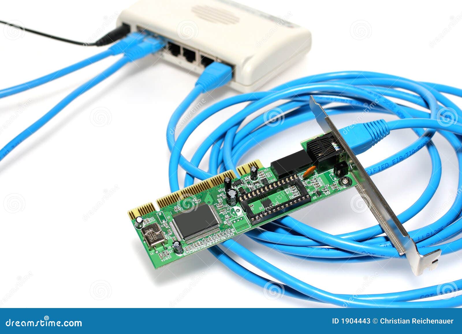 Componentes da rede imagem de stock. Imagem de computador - 1904443