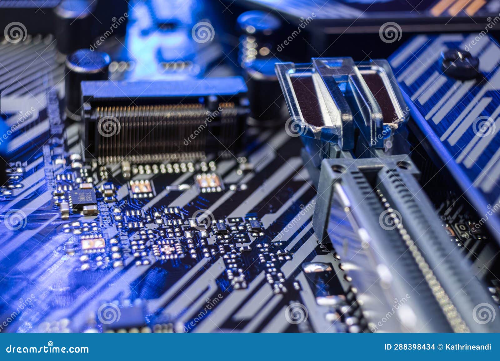 Componentes De Hardware Do Computador Em Azul Foto de Stock - Imagem de ...