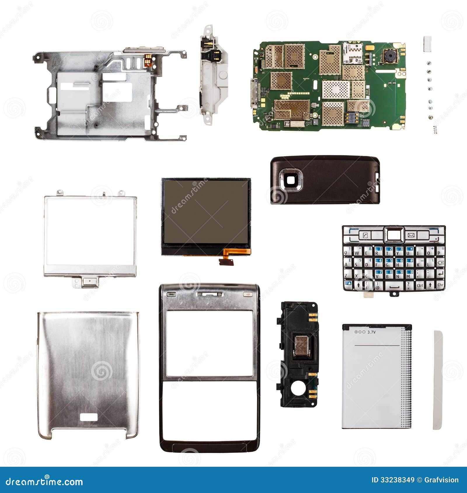 Componenti Del Telefono Cellulare Immagine Stock - Immagine di vista ...