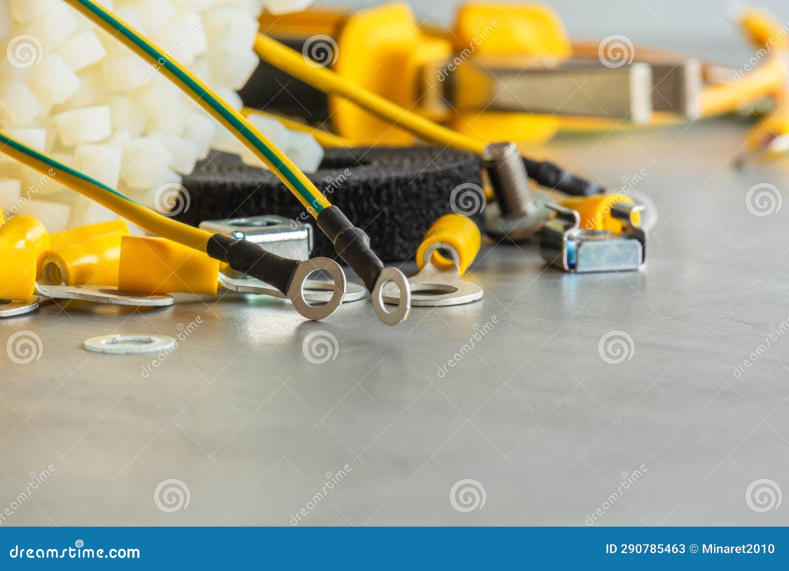 Components and Accessories Used in Electrical Installations Stock Image ...