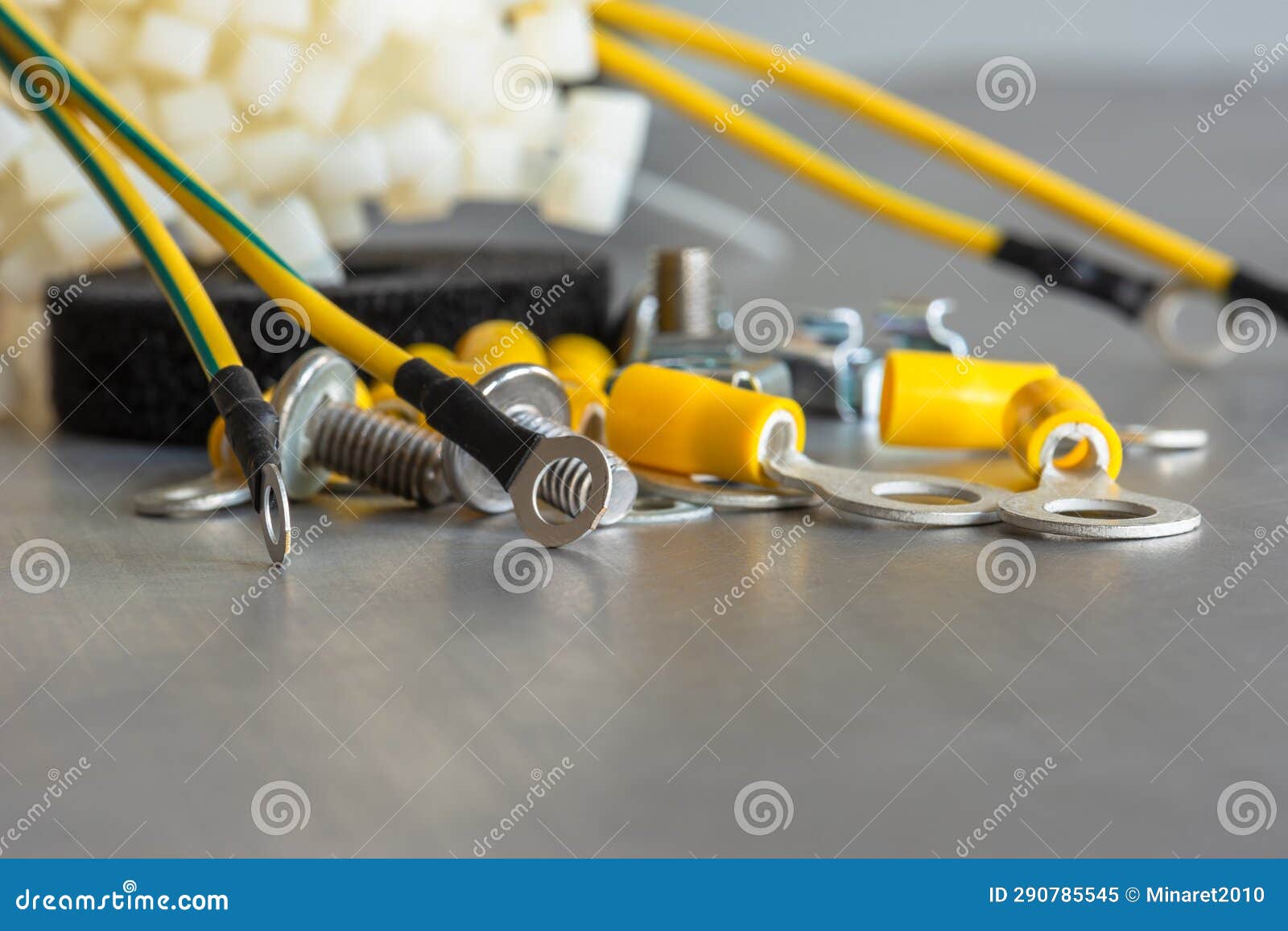 Components and Accessories Used in Electrical Installations Stock Image ...