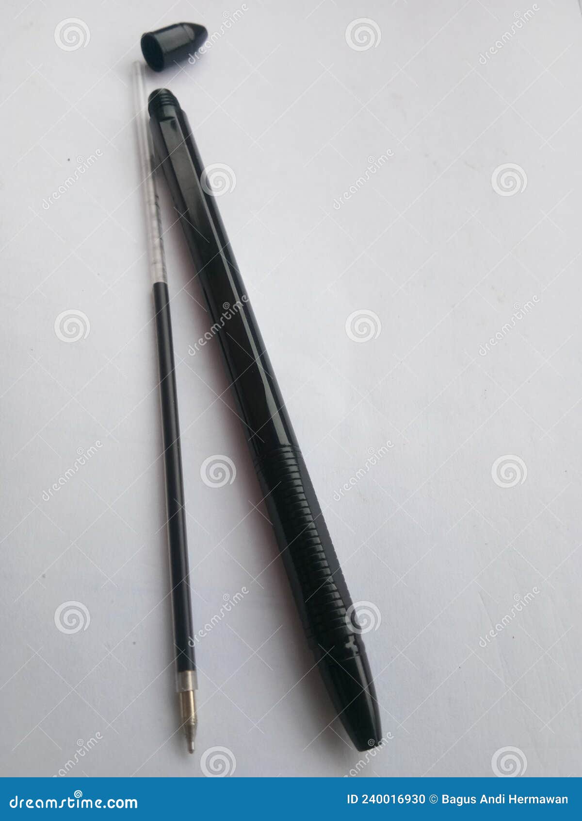 The Components of the Black Pen Have a Small Pipe Ink Needle and a ...
