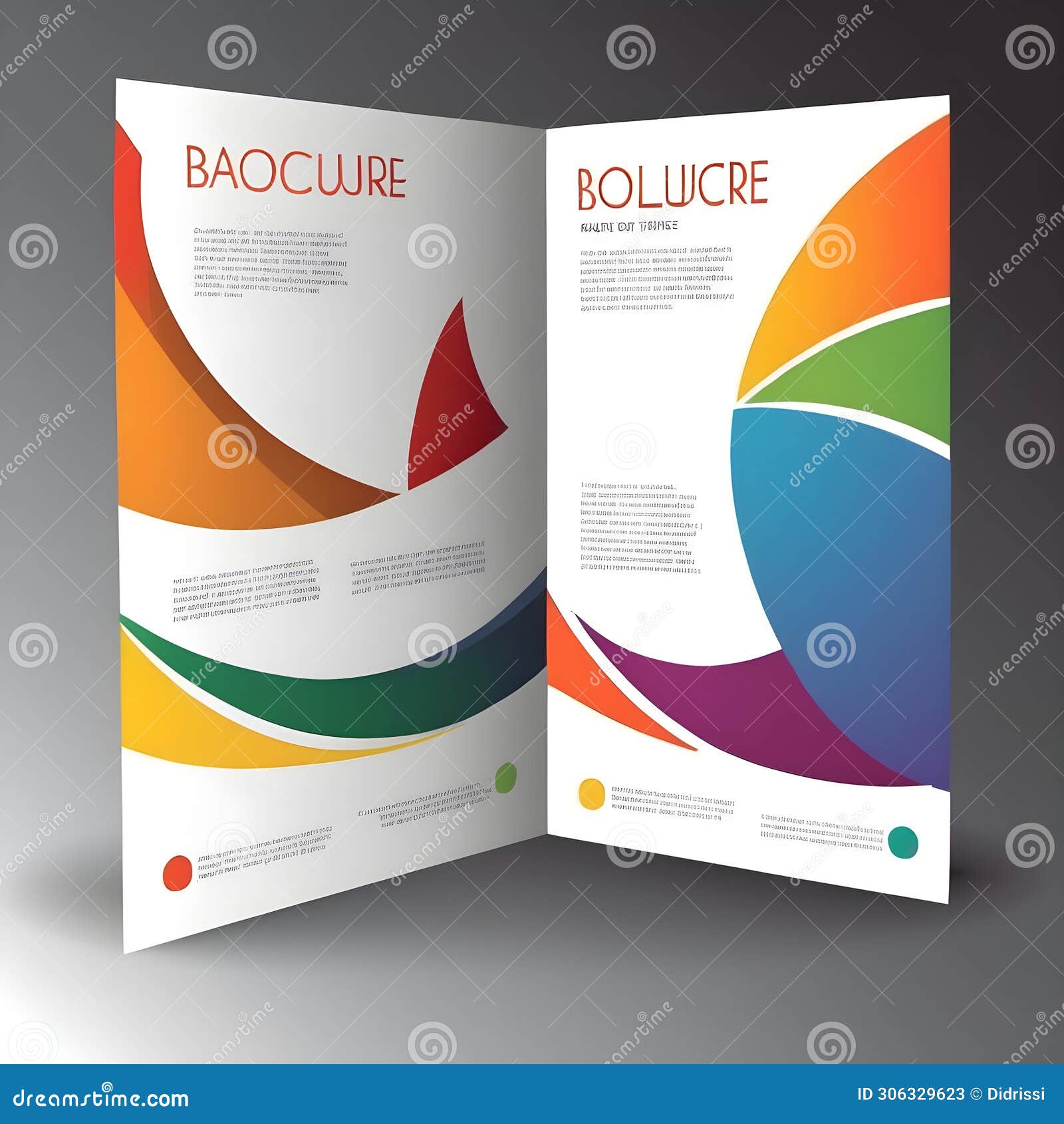 Components of a Brochure Design Template. Backgrounds for Abstract ...