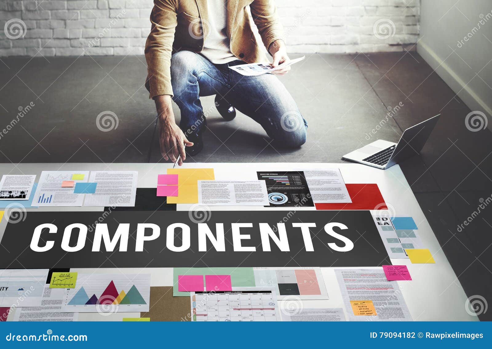 Components On PC Circuit Board. Chip, Fan, Capacitor And Connectors On ...