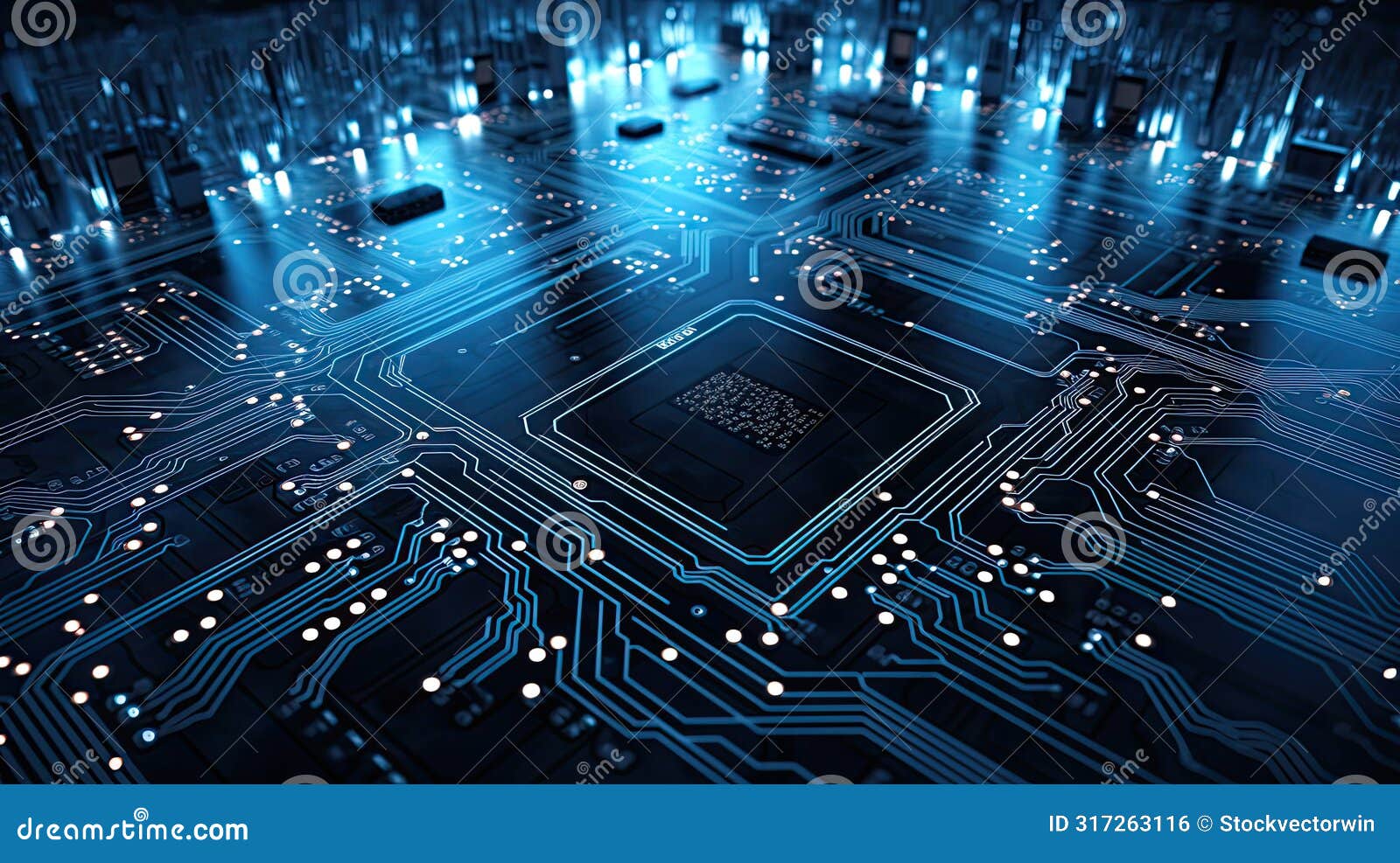 Components Circuit Technology Stock Illustration - Illustration of ...