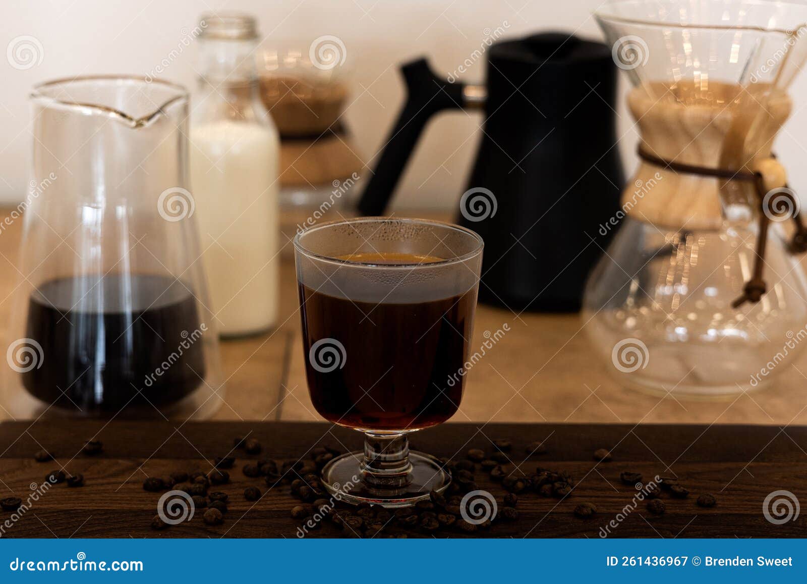 Components of coffee stock image. Image of lighting - 261436967