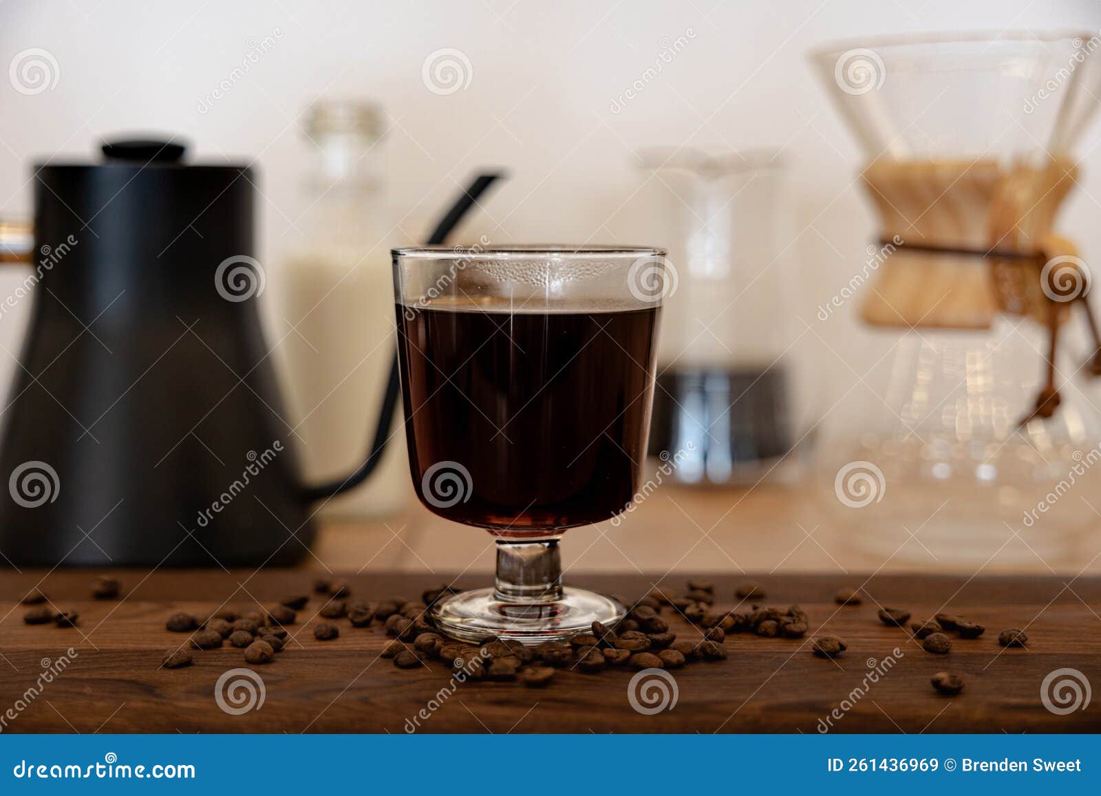 Components of coffee stock image. Image of lighting - 261436969