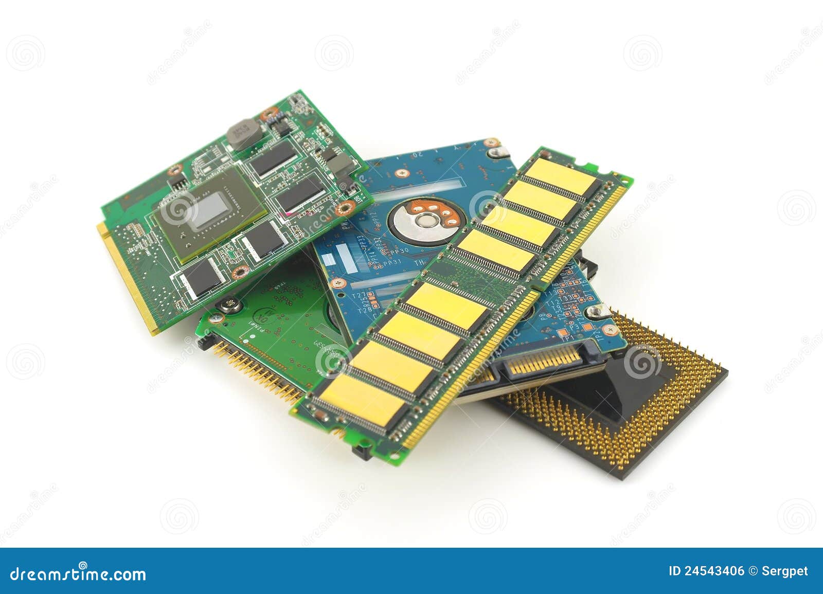 Components for computer stock photo. Image of processors - 24543406