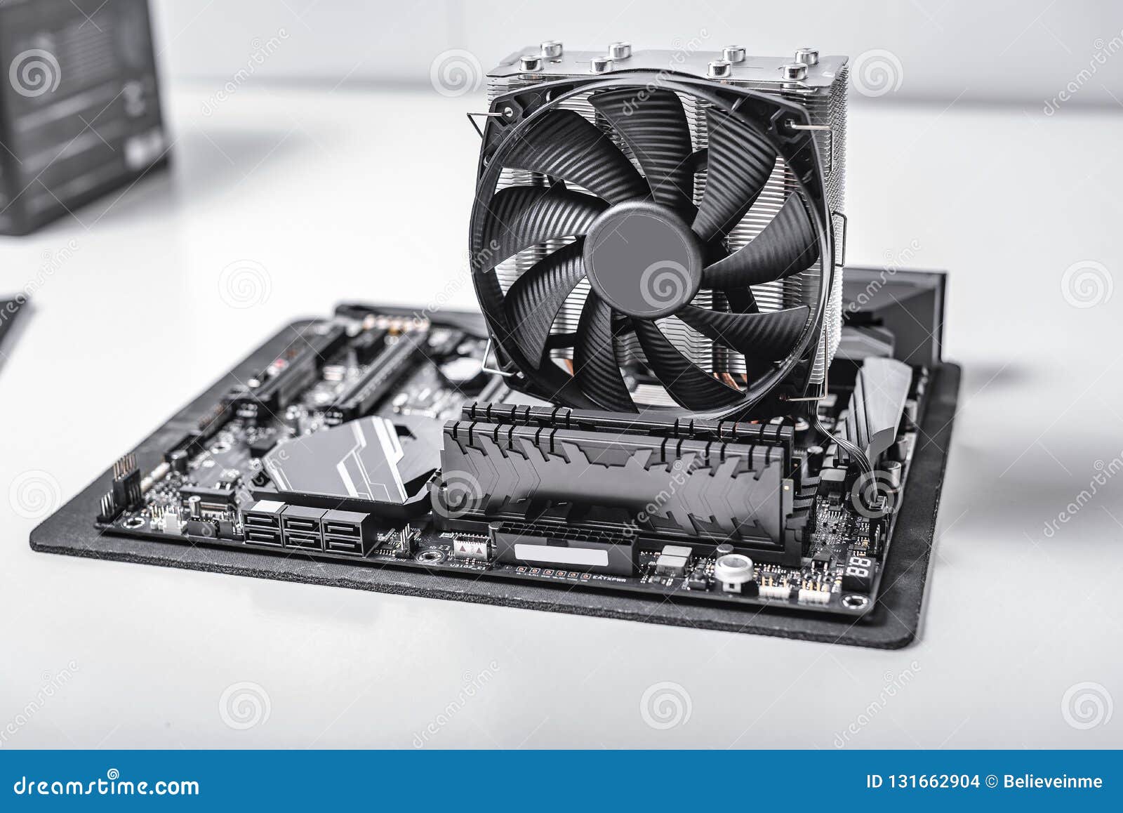 Components of the Computer at the Time of Assembly of the PC. Stock ...