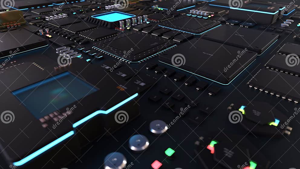 The Concept of Next-generation Computer Technology Stock Illustration ...