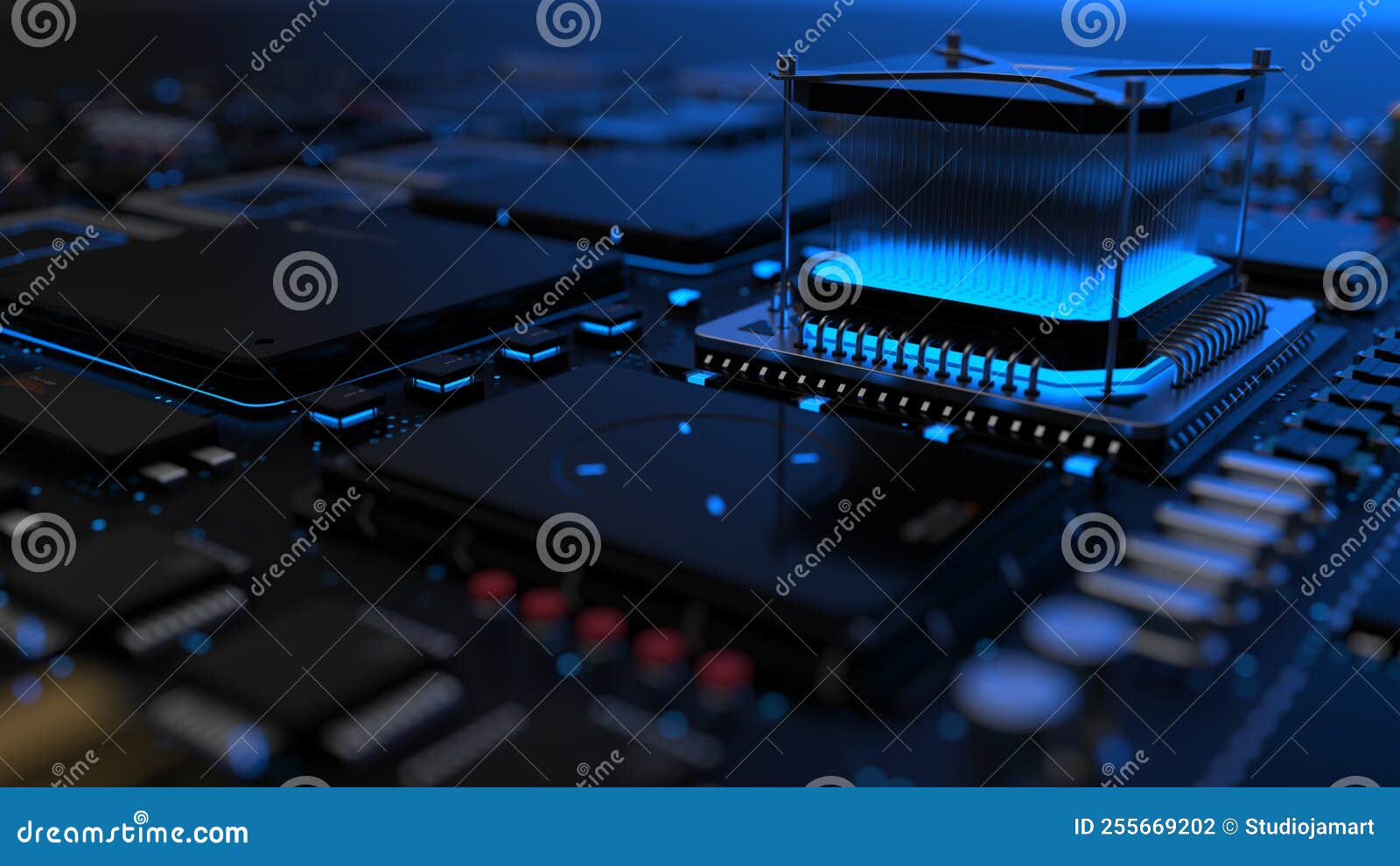 Components of Quantum Computer Parts . Stock Illustration ...