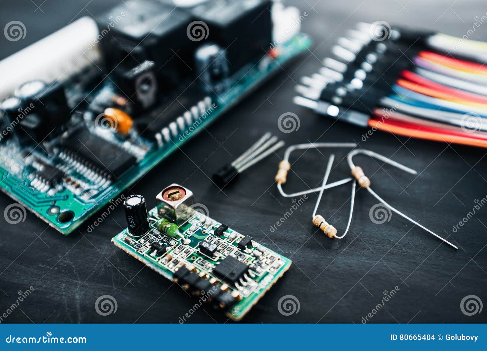 Components for Electronics Development, Diy Stock Photo - Image of ...