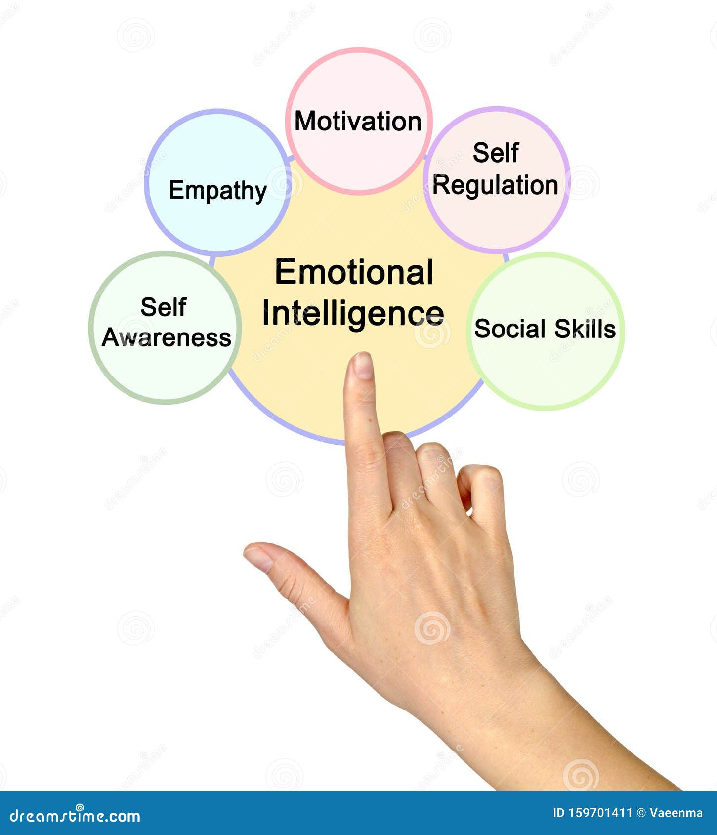 Components of Emotional Intelligence Stock Image - Image of mind ...