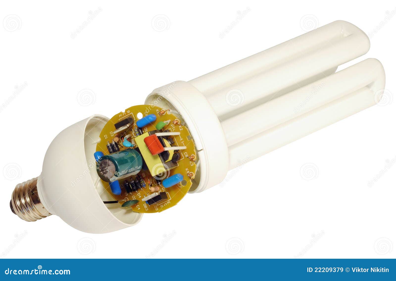 The Components of Energy-saving Lamps Stock Image - Image of lamp ...