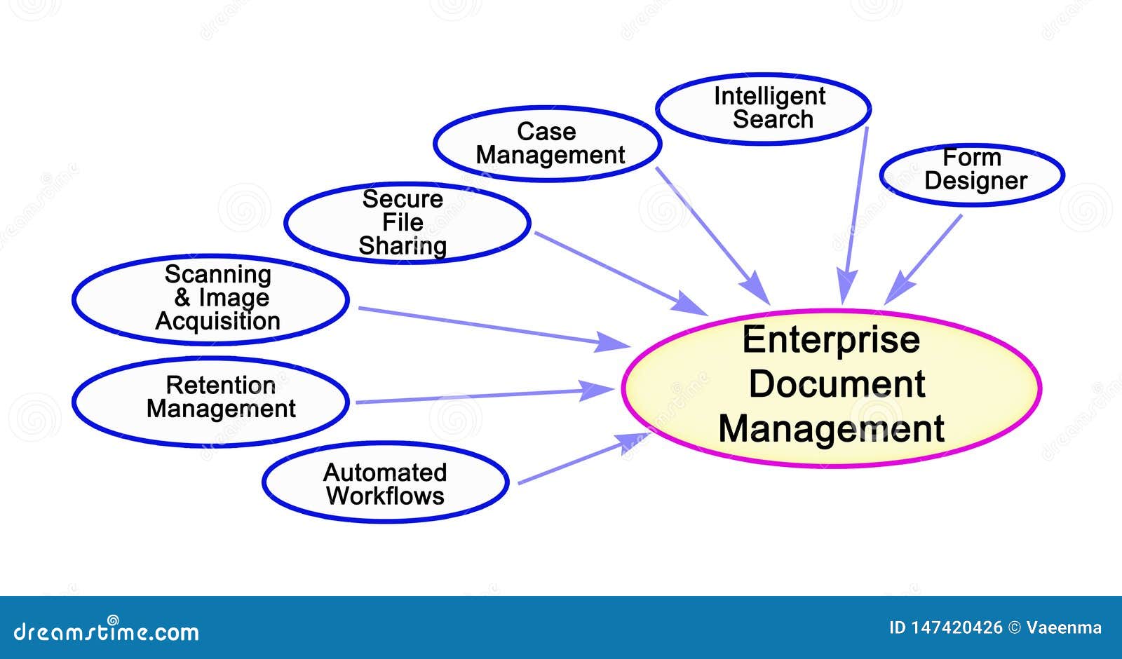 Components of Enterprise Document Management Stock Illustration ...