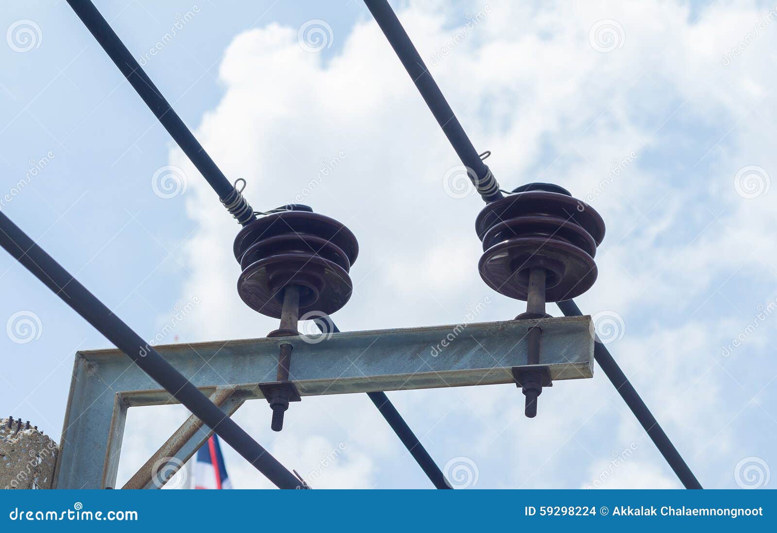 Components of the Insulator in a Power Plant Stock Photo - Image of ...