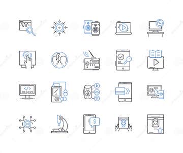 Components Line Icons Collection. Capacitor, Resistor, Diode ...