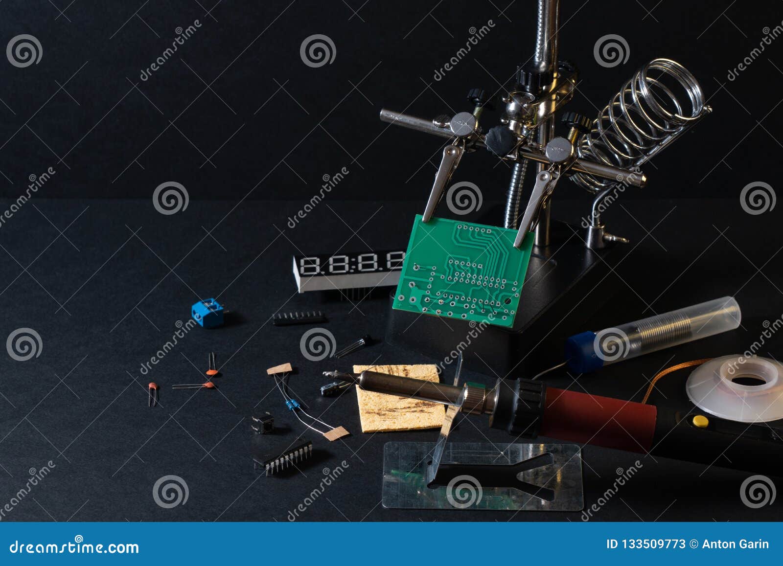 The Components of the Main Board in the Process of Assembling the ...