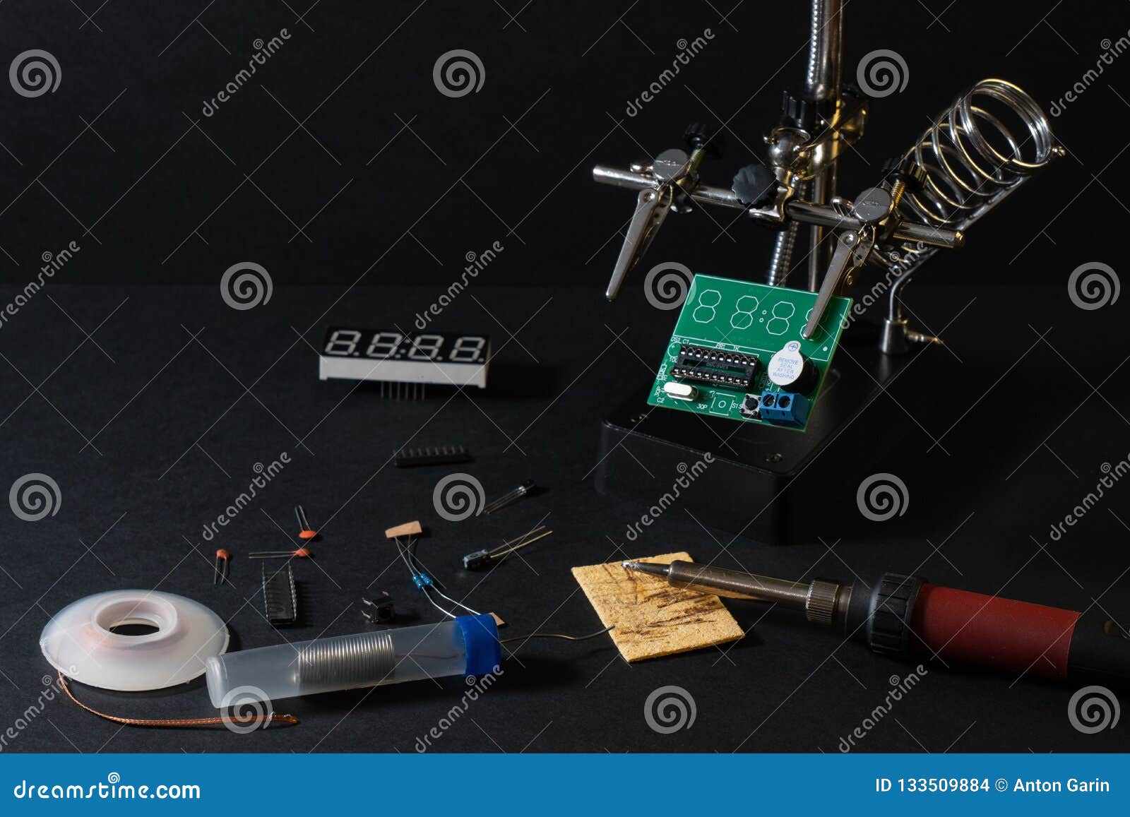 The Components of the Main Board in the Process of Assembling the ...