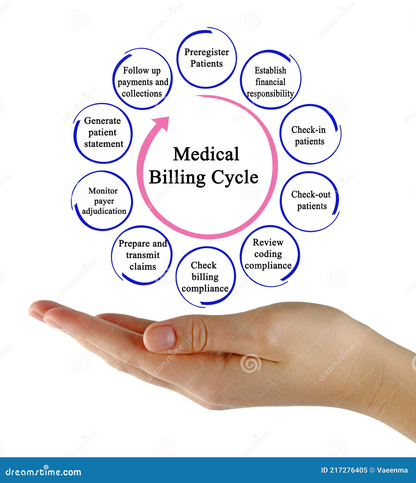 Medical Billing Cycle stock image. Image of financial - 217276405