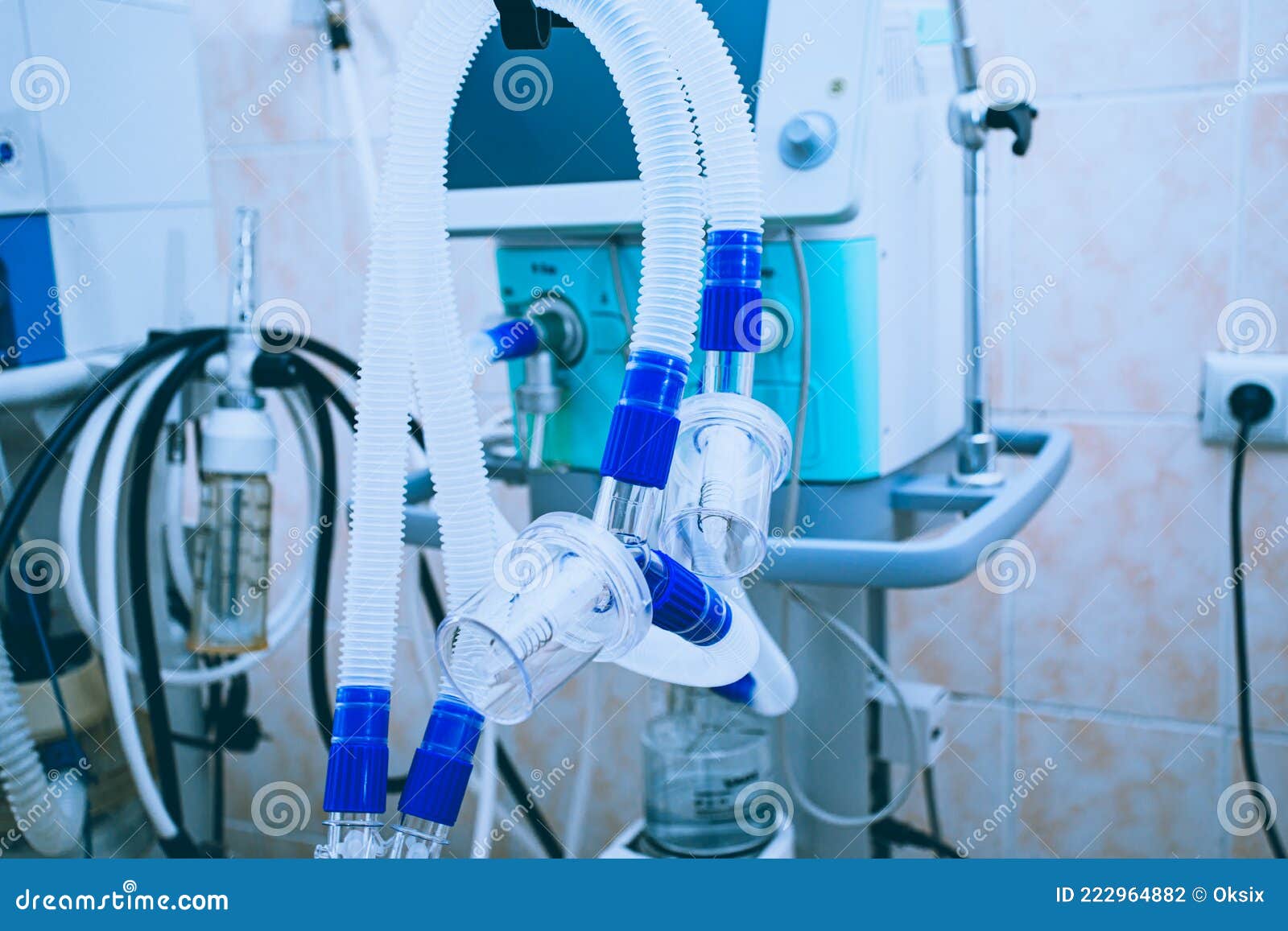 Components of Medical Device for Ventilating Lungs in Hospital Stock ...