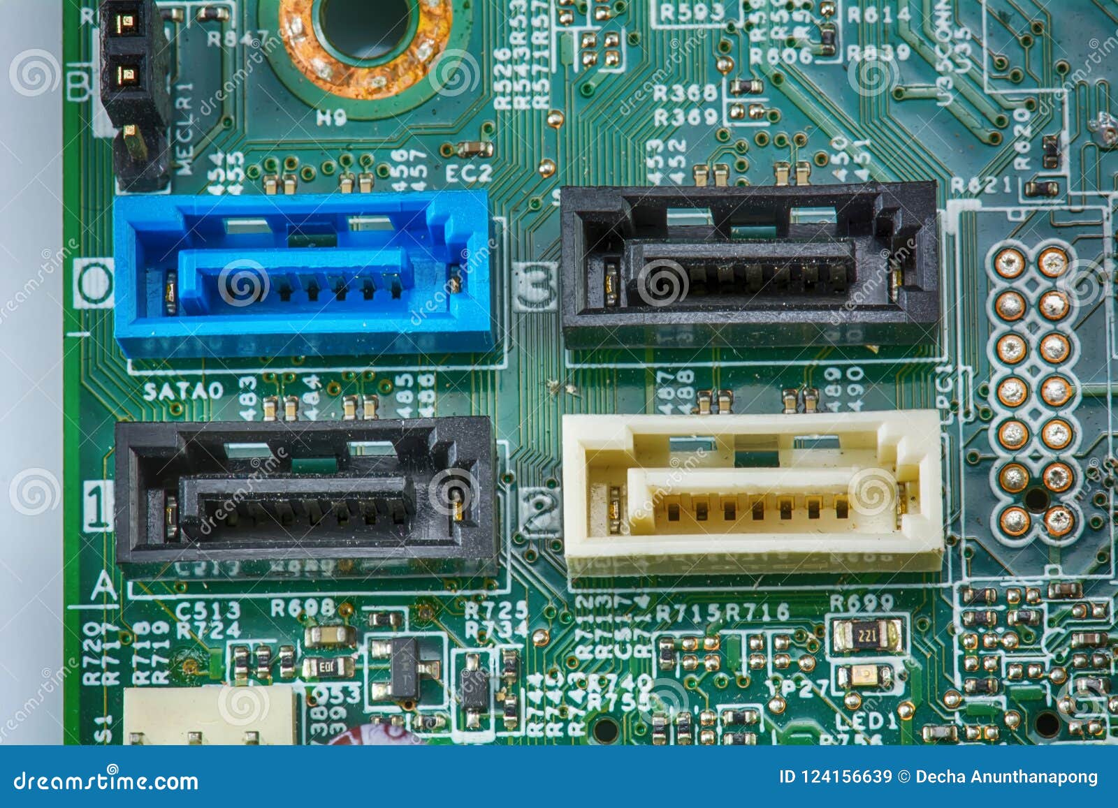Components of the Motherboard Stock Image - Image of component ...