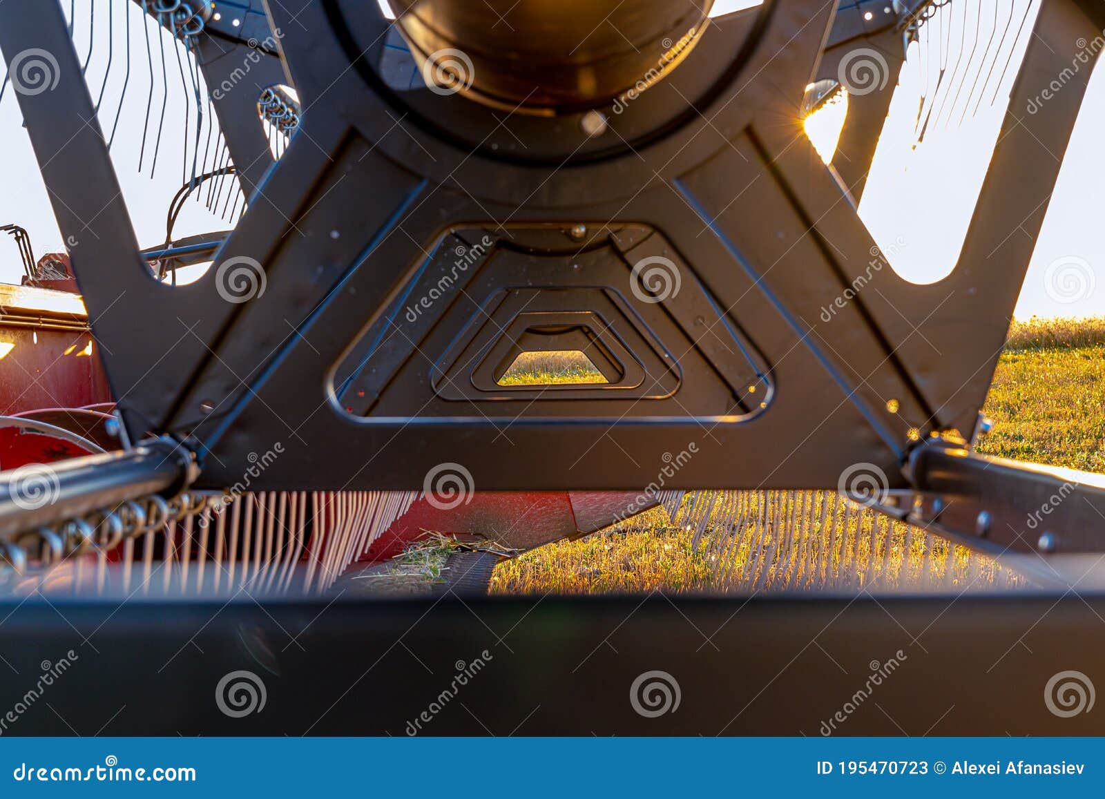 Components and Parts of the Combine Close-up Stock Image - Image of ...