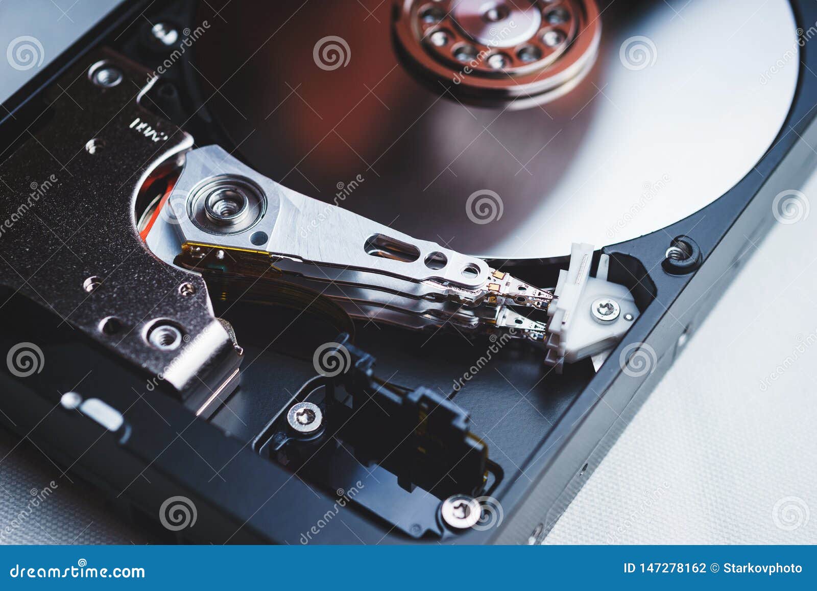 Components for PC. Open Hard Disk Storage Stock Photo - Image of ...