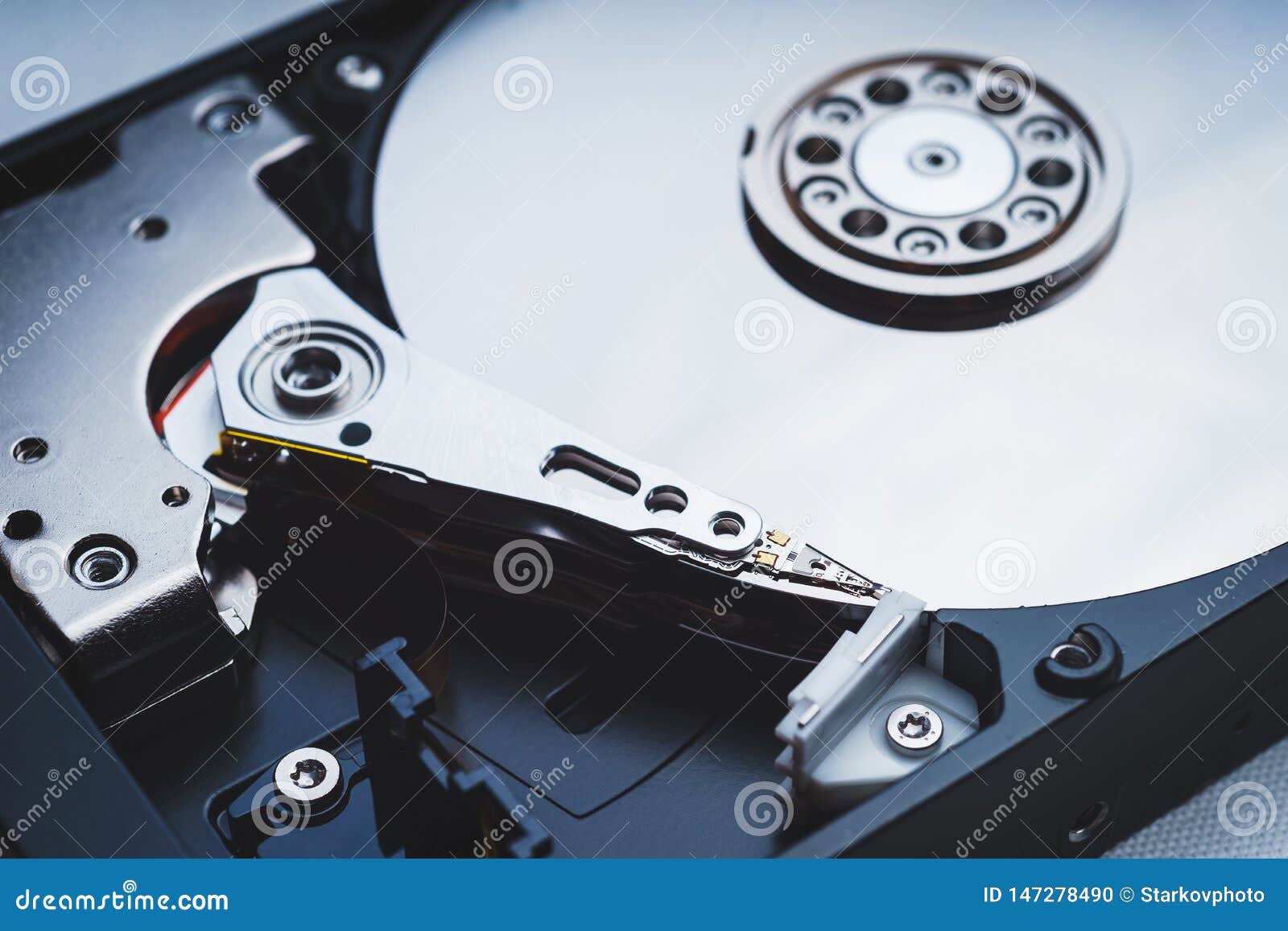 Components for PC. Open Hard Disk Storage Stock Photo - Image of ...