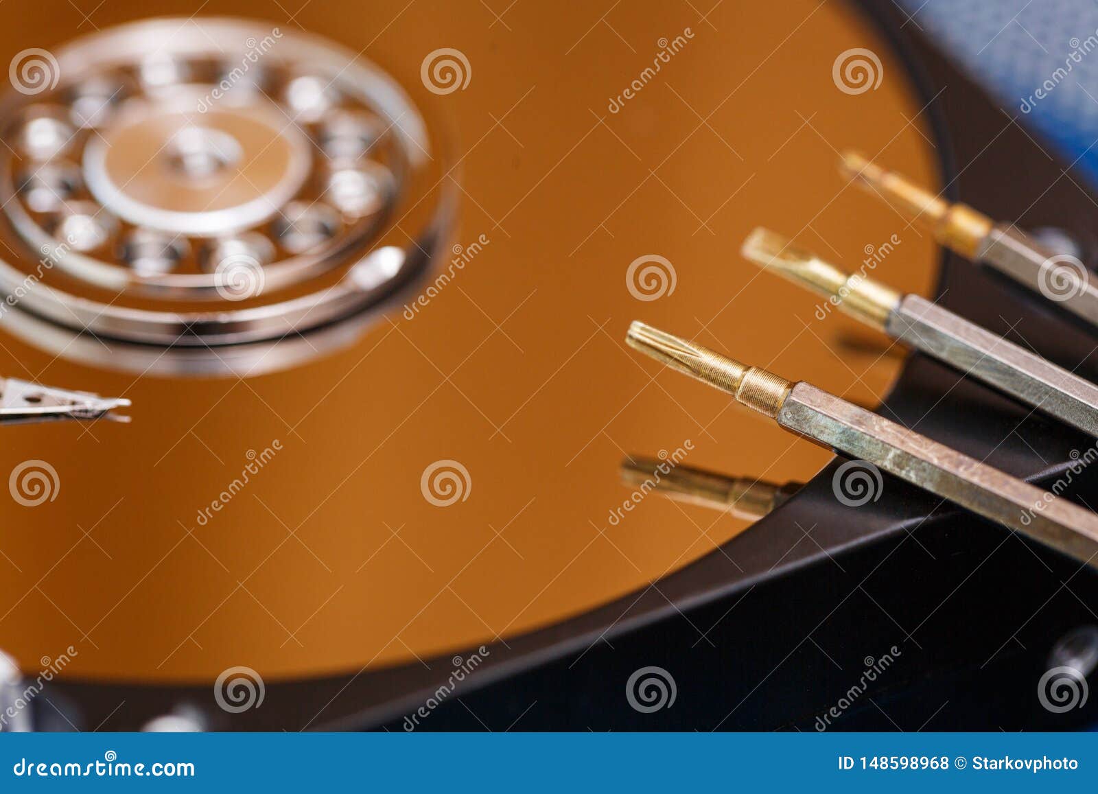 Components for PC. Open Hard Disk Storage Stock Photo - Image of close ...