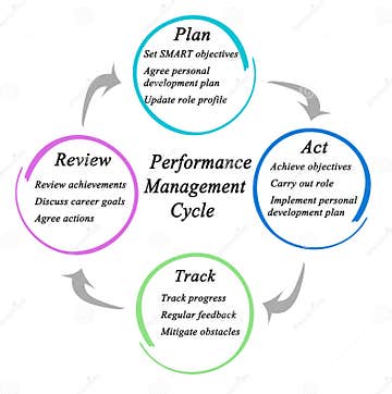 Performance Management Cycle Stock Illustration - Illustration of ...