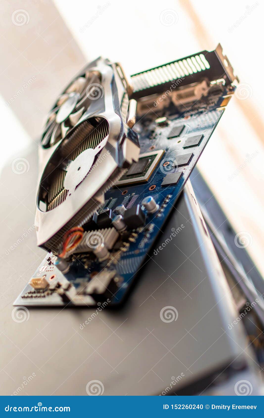 Components of a Personal Desktop Computer a Disassembled Board Video ...