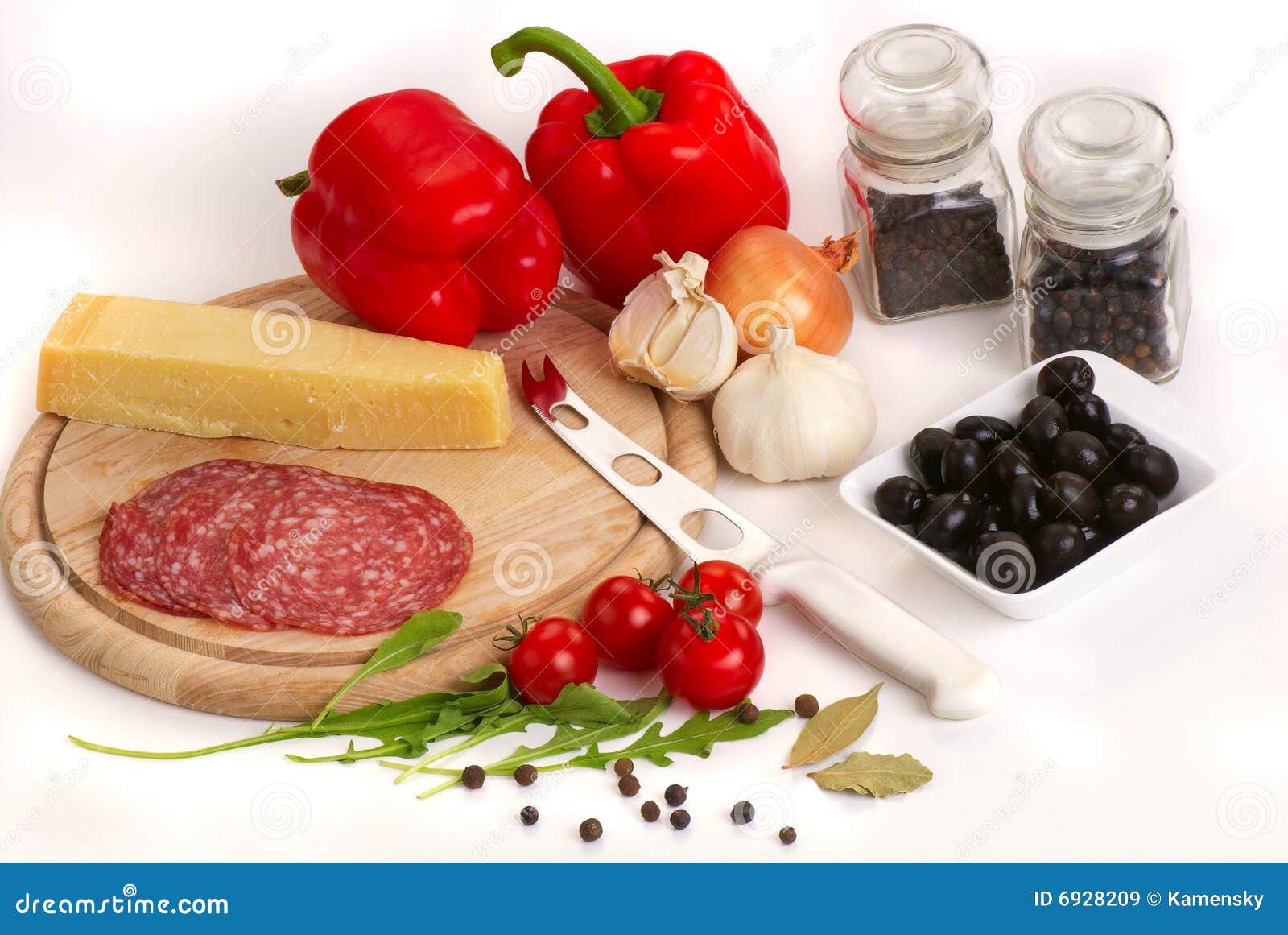 Components for pizza - 3 stock image. Image of onion, leaf - 6928209