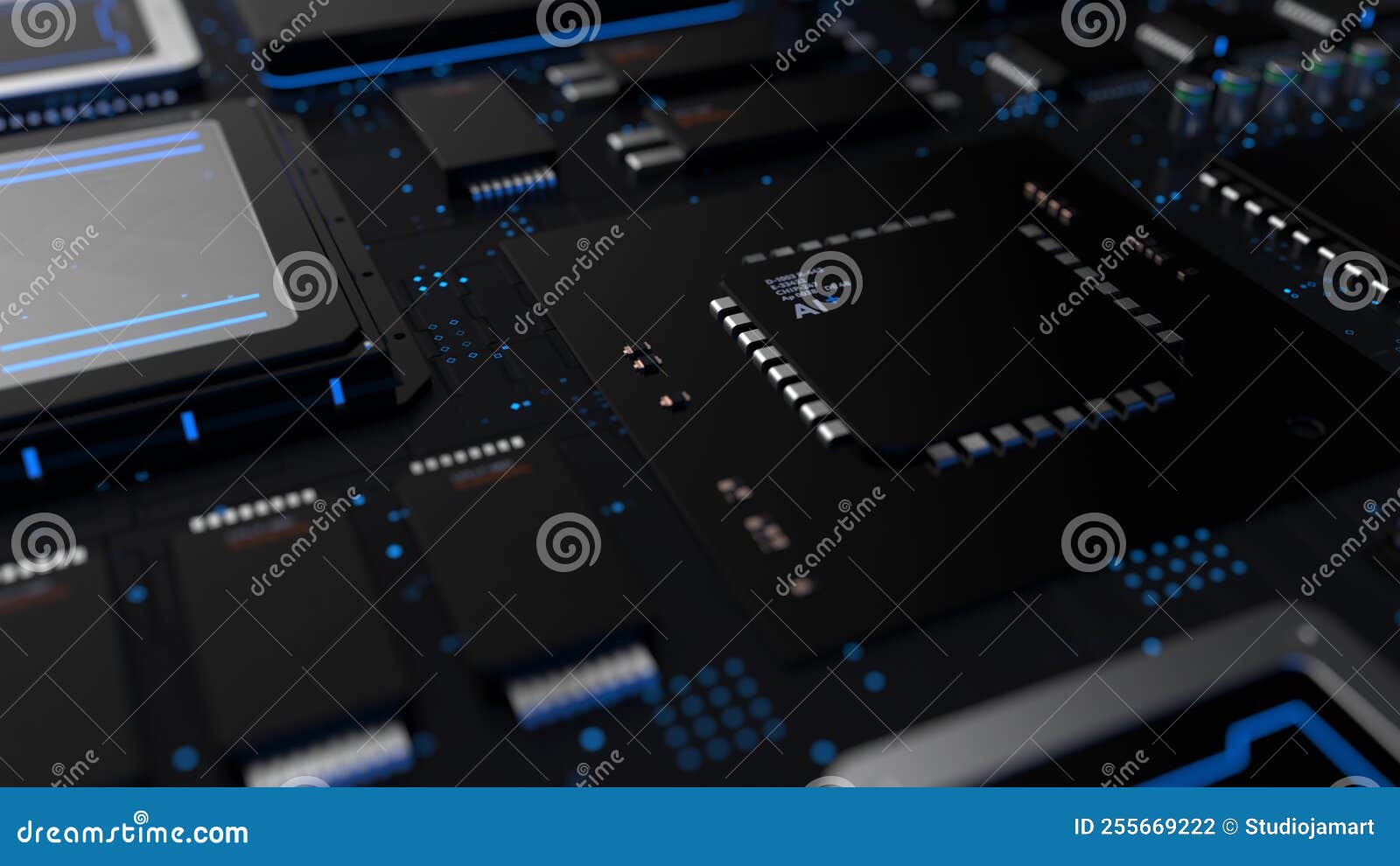 Components of Quantum Computer Parts . Stock Illustration ...