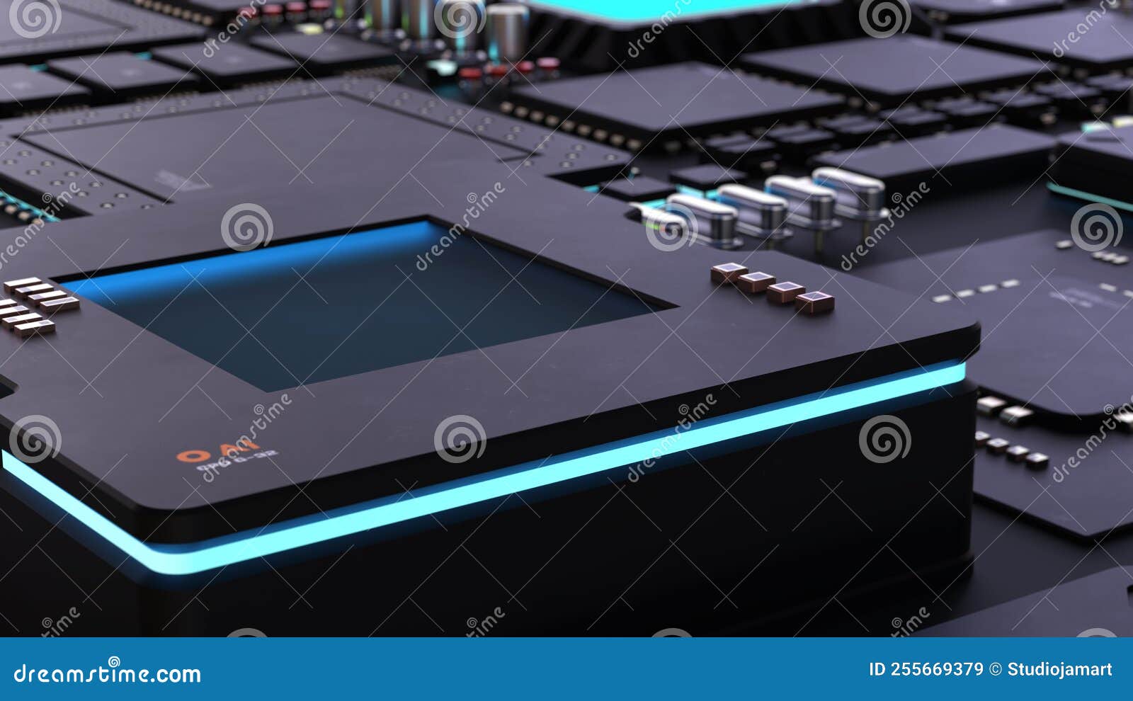 Components of Quantum Computer Parts . Stock Illustration ...