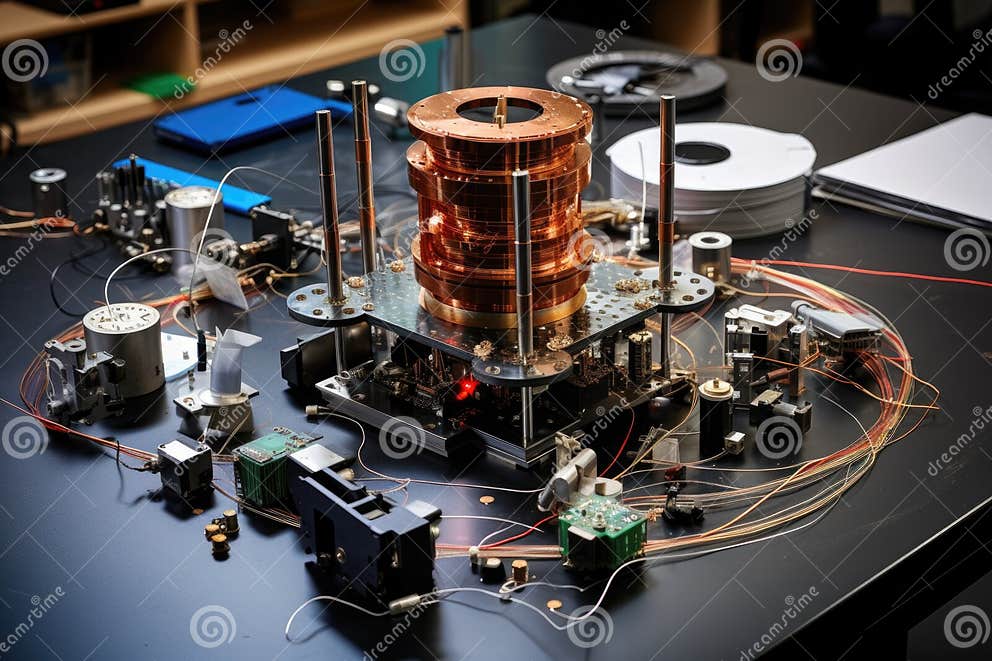 Components of a Quantum Radar System on Table Stock Image - Image of ...